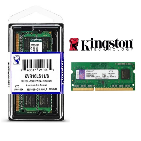 MEMORIA KINGSTON KVR16LS11/8, CAPACIDAD 8GB DDR3 SODIMM, BUS 1600MHZ, CL11. – Belcon Group S.A.C.